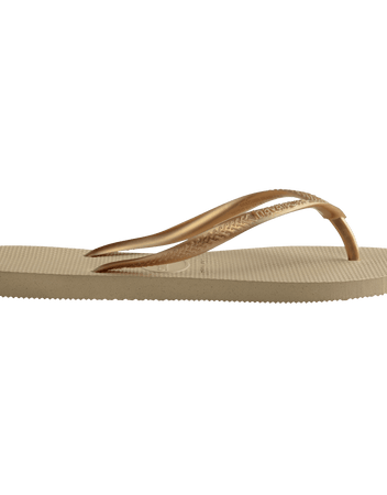 Women's Slim Flip Flops Sand Grey/Light Golden | Havaianas