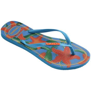 Kids' Tropical Slim Flip Flops Turquoise | Havaianas