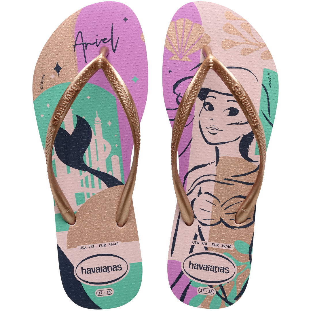 Women's Disney Princess Slim Flip Flops Peony Rose | Havaianas