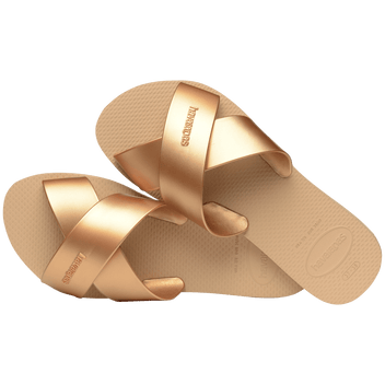 Women's Aqua Metallic Sandals Golden | Havaianas
