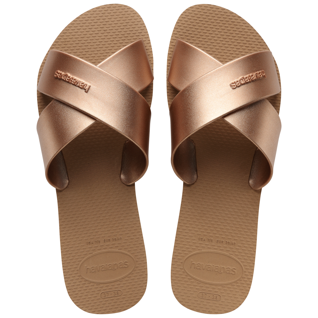 Women's Aqua Metallic Sandals Rose Gold | Havaianas