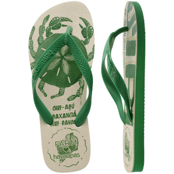 Women's FARM Rio Crab Top Flip Flops Green | Havaianas