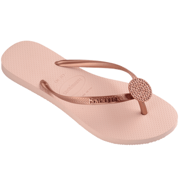 Women's Slim Crystal Glow Flip Flop Ballet Rose | Havaianas