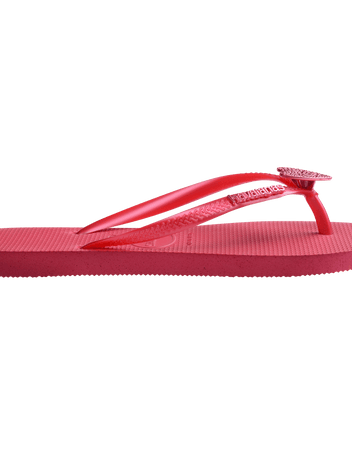 Kids' Crystal Charm Slim Flip Flop Pink Fever | Havaianas