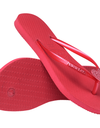 Kids' Crystal Charm Slim Flip Flop Pink Fever | Havaianas