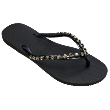 Women's Rock Mesh Slim Flip Flops Black | Havaianas